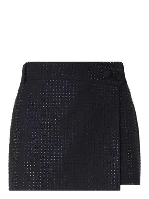 PINKO PINKO Pleated Satin-Blend Skirt With Button Detail