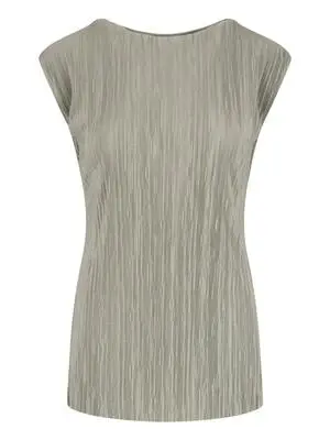 Calvin Klein Pleated Polyester Top - Green