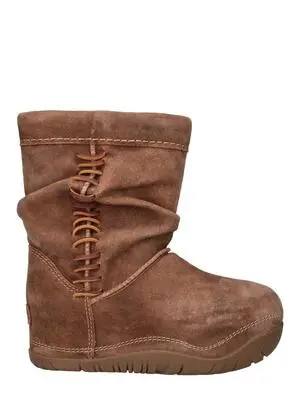UGG Lace-up Suede Mid-calf Boots - Brown
