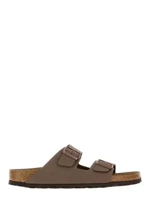 BIRKENSTOCK Birkenstock Unisex Mud Leather Arizona Slip-On Slippers Brown