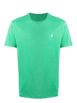 Polo Ralph Lauren Polo Ralph Lauren Signature Embroidered Neck T-Shirt In Medium Green