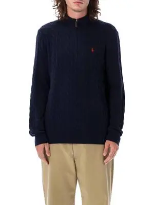 Polo Ralph Lauren Cable Knit Half-zip Sweater - Blu