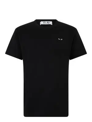 Play Comme Des Garcon Short Sleeve Cotton T-shirt - Black