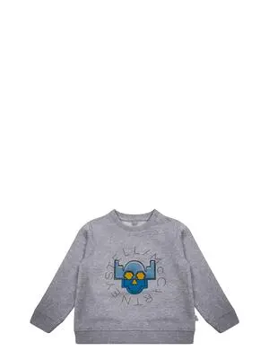 Stella McCartney Mini Robot Graphic Sweatshirt - Grigio