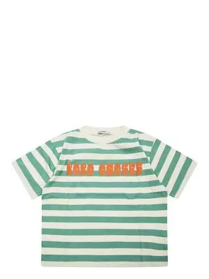 BOBO CHOSES Striped T-shirt With Graphic Detail - Multicolor