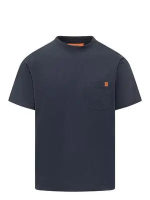 UNIVERSAL OVERALL Cotton Pocket T-shirt - Navy