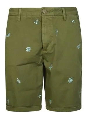 SUN 68 Bermuda Shorts Stylish Design - Verde