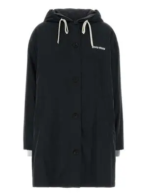 Miu Miu MIU MIU Polyester-Blend Parka Jacket With Recycled Nylon Black