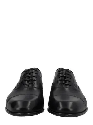FERRAGAMO Leather Loafers - Black