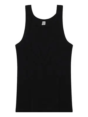 TOTEME Curved Rib Tank Top - Black