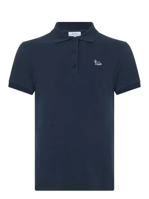 Maison Kitsuné Elegant Piqué Cotton Polo Shirt - Blue
