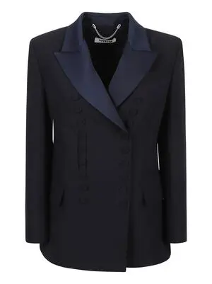 Vivetta Double-breasted Jacket With Pocket Detail - Blue