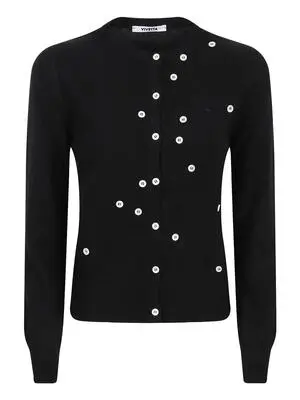 Vivetta Cashmere Cardigan With Button Detailing - Black