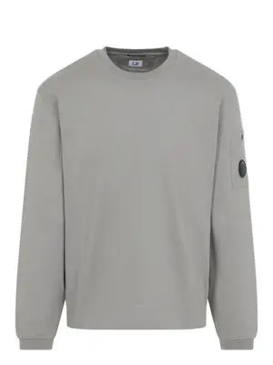 C.P. COMPANY CP Company Twisted Long Sleeve Lens T-Shirt Grey