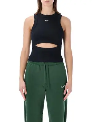 Nike NIKE "Modern Cut-Out" Sleeveless Crewneck Tank Top Black