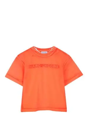 Marc Jacobs Mini Embroidered Logo Tee Short Sleeves - Orange