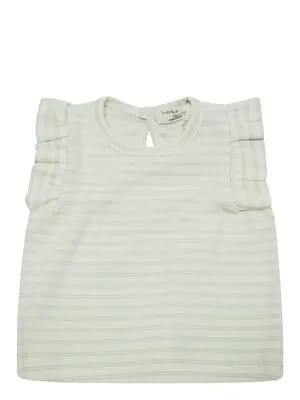 1+IN THE FAMILY Mini Ruffled Striped Tank Top - Verde