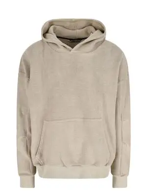 WHITE SAND WHITE SAND Textured Cotton Hoodie With Pocket