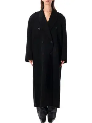 THE FRANKIE SHOP THE FRANKIE SHOP Double-Breasted Wool Coat Nero