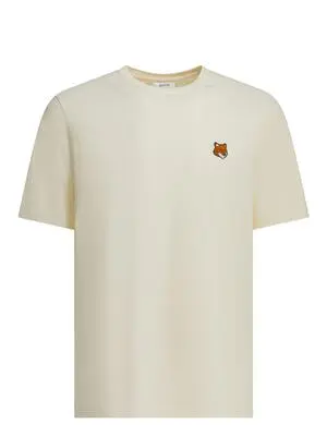 MAISON KITSUNÉ Maison Kitsuné Crewneck T-Shirt With Embroidered Fox Head Patch - Size Regular