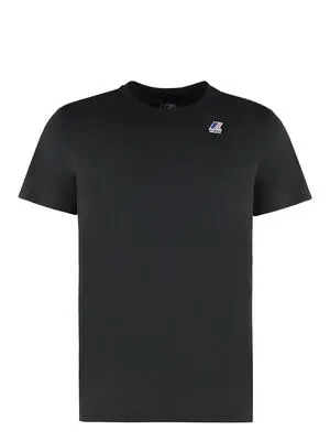 K-WAY Classic Crew-neck Cotton T-shirt Essential - Black