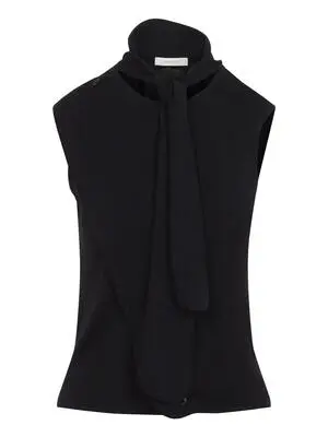 LEMAIRE LEMAIRE Asymmetrical Wool Vest Black