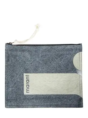 Isabel Marant Étoile Mini Pouch Handbag With Logo - Nero