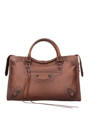 Balenciaga Small Leather Tote Bag - Brown