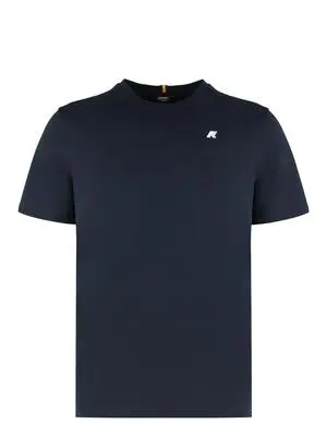 K-WAY Slim Fit Crew-neck Cotton T-shirt - Blue