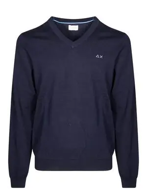 SUN 68 V-neck Sweater - Blu