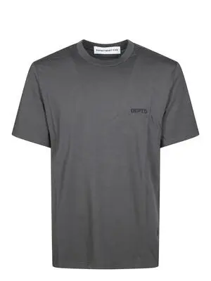 DEPARTMENT 5 Short-sleeve Embroidered T-shirt - Grigio