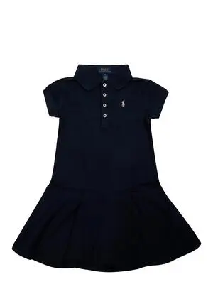 Polo Ralph Lauren Girls' Pleated Polo Dress - Navy