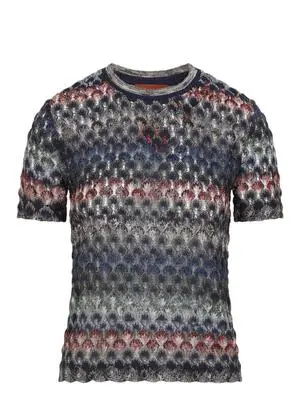 MISSONI Missoni Short Sleeve Crew Neck Sweater