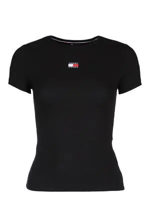 Tommy Hilfiger Slim Badge Rib T-shirt - Black