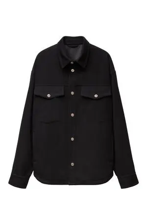 Versace Cashmere Blouson Jacket With Medusa Hardware - Black