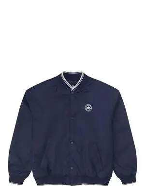 CONVERSE Logo Baseball Jacket Asia Sizing - Navy