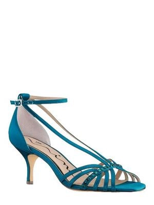 Nina Bellva Embellished Strappy Kitten Heel Sandal - Teal