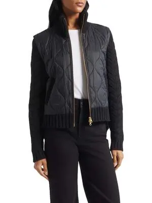 Veronica Beard Patra Mixed Media Jacket - Black