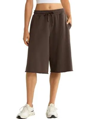 On Club Collective Raw Hem Cott Drawstring Shorts - Espresso