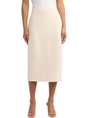 House Of Cb Lena Midi Skirt - Cream