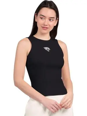 STARTER Jacksonville Jaguars Athleisure Cropped Tank Top - Black