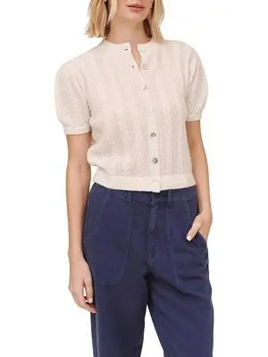 Bella Dahl Short Sleeve Cardigan - Ivory