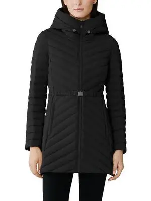 Soia & Kyo Estelle Water Resistant 700 Fill Power Hooded Down Jacket Black
