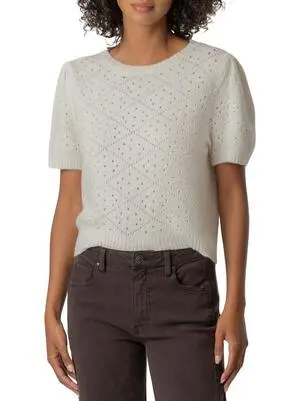 Kut From The Kloth Faith Pointelle Puff Sleeve Sweater - Blossom