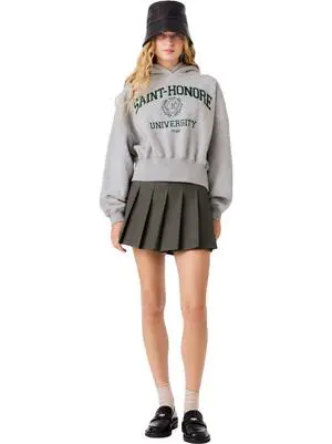 Maje Hooded Sweatshirt - Light Grey