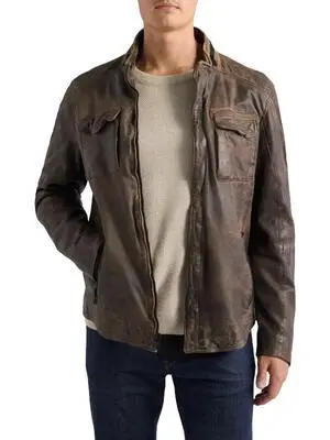 Mauritius Cove Leather Jacket - Elephant