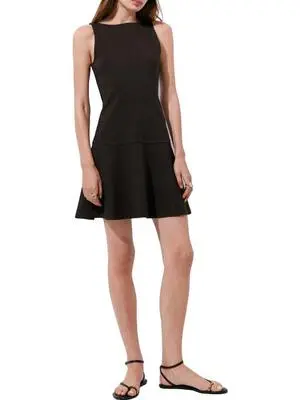 MANGO Flounce Hem Knit Minidress