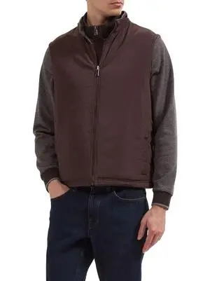 Bugatchi Reversible Knit Vest - Chocolate