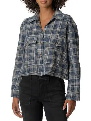 Kut From The Kloth Mira Boxy Plaid Shirt - Blue