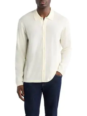 Bugatchi Alistair Merino Wool Cardigan - Chalk